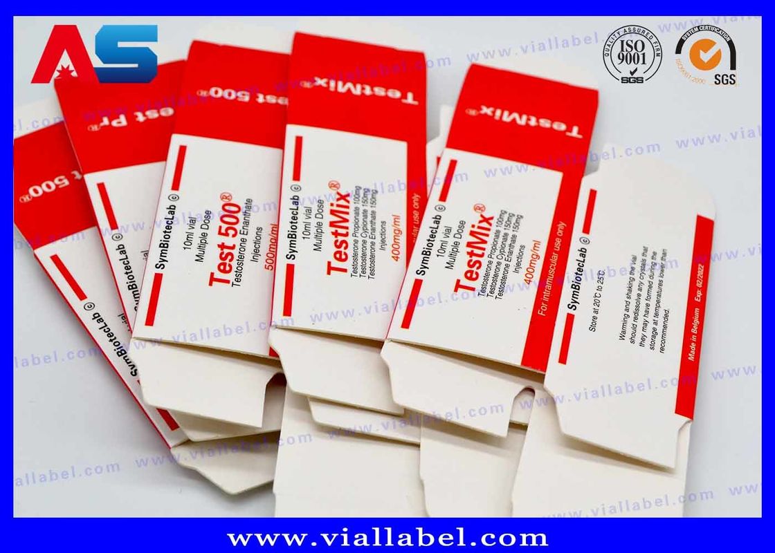 Pharmaceutical Packaging Box Custom Vial Stickers With Paper Insert For ...