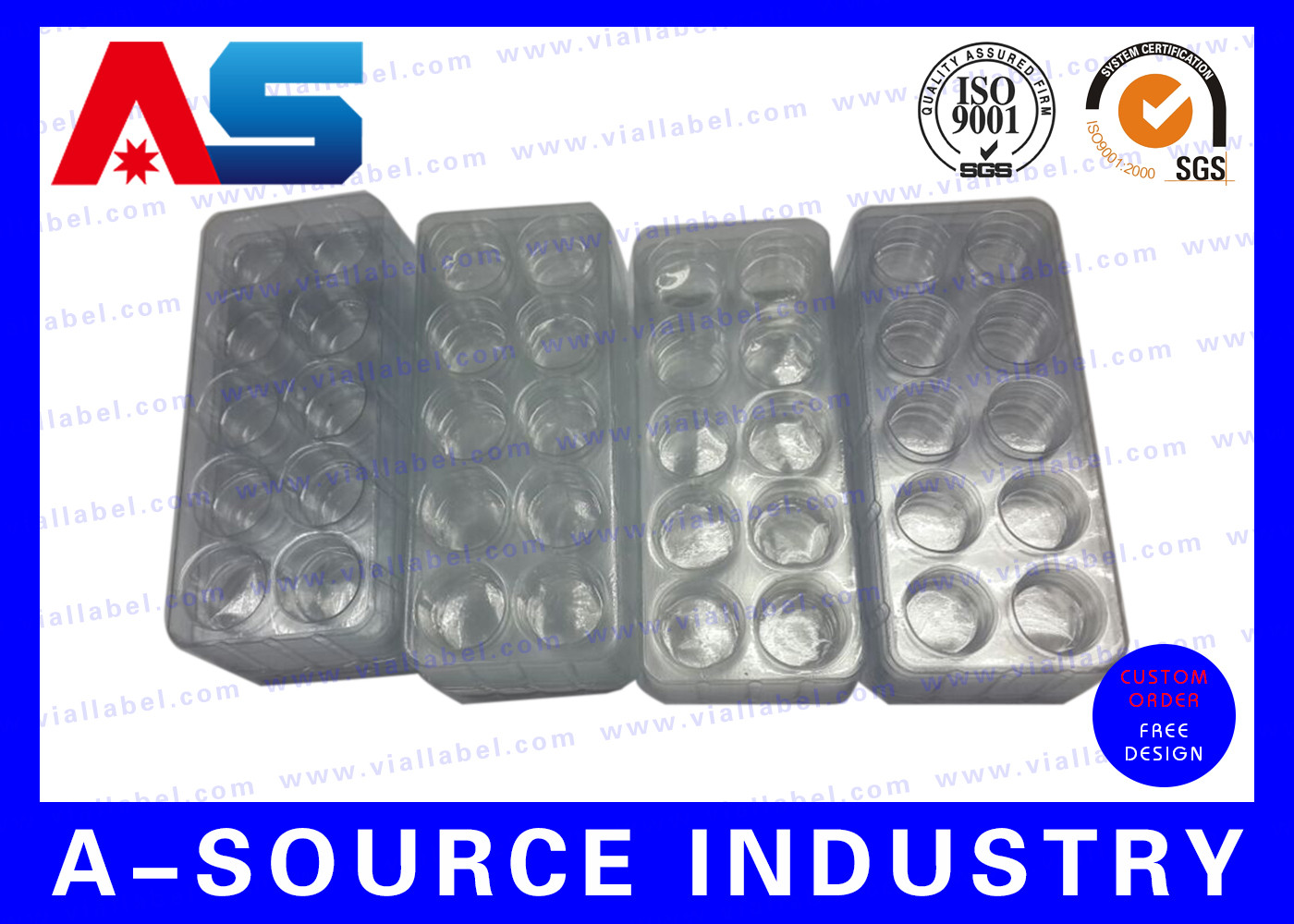 Medical Disposable Vial Plastic Pharmaceutical Blister Packaging For 10 ...