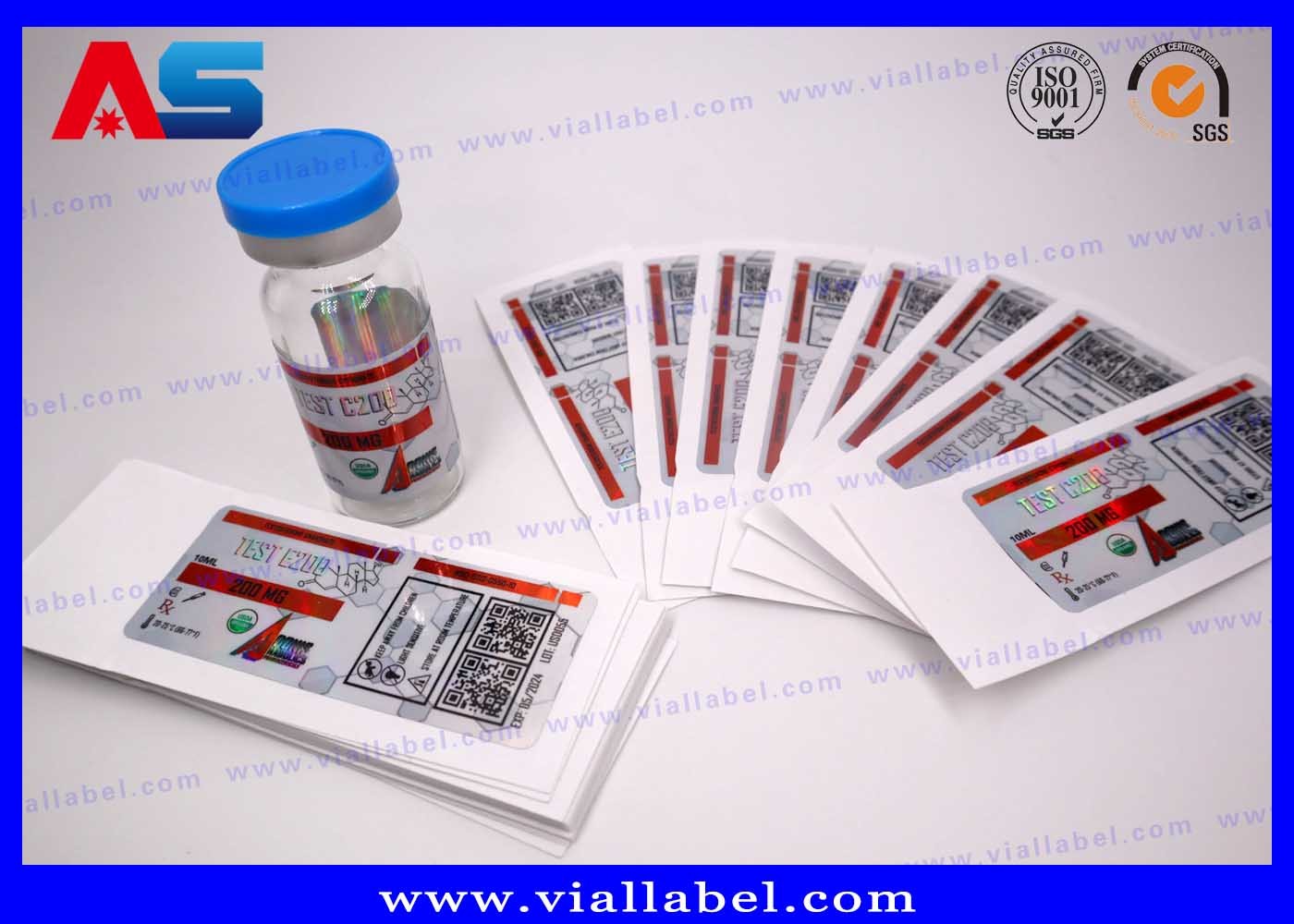 CMYK Peptide Vial Labels For Medicine Glass Bottle Sticker Printing ...