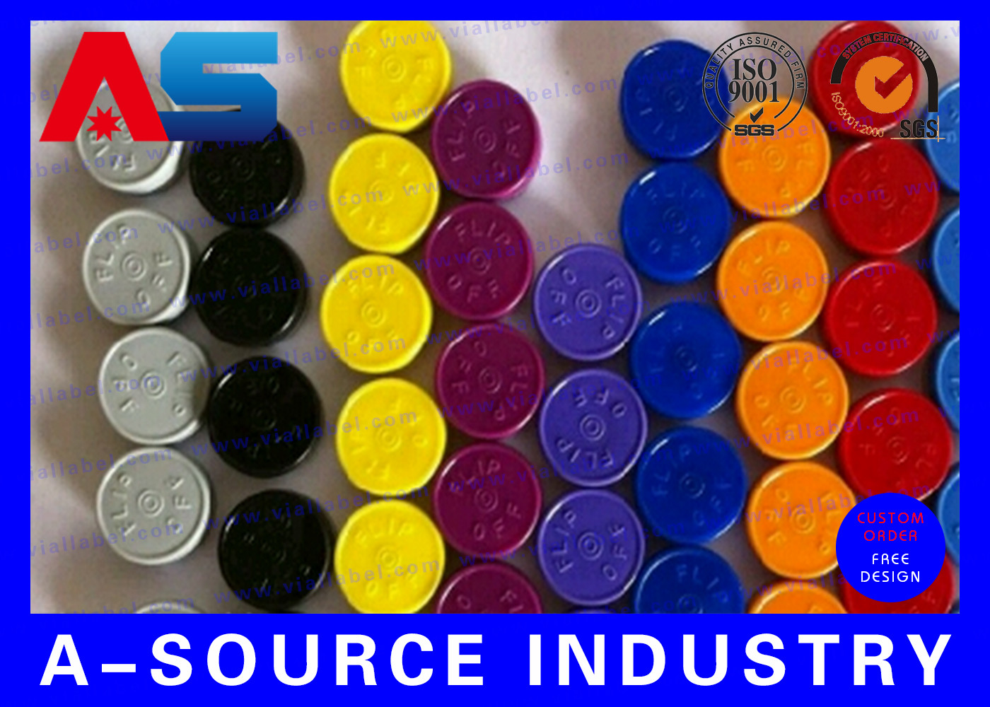 Plastic Transparent White Clear Flip Top Caps , Flip Off Vial Caps ...