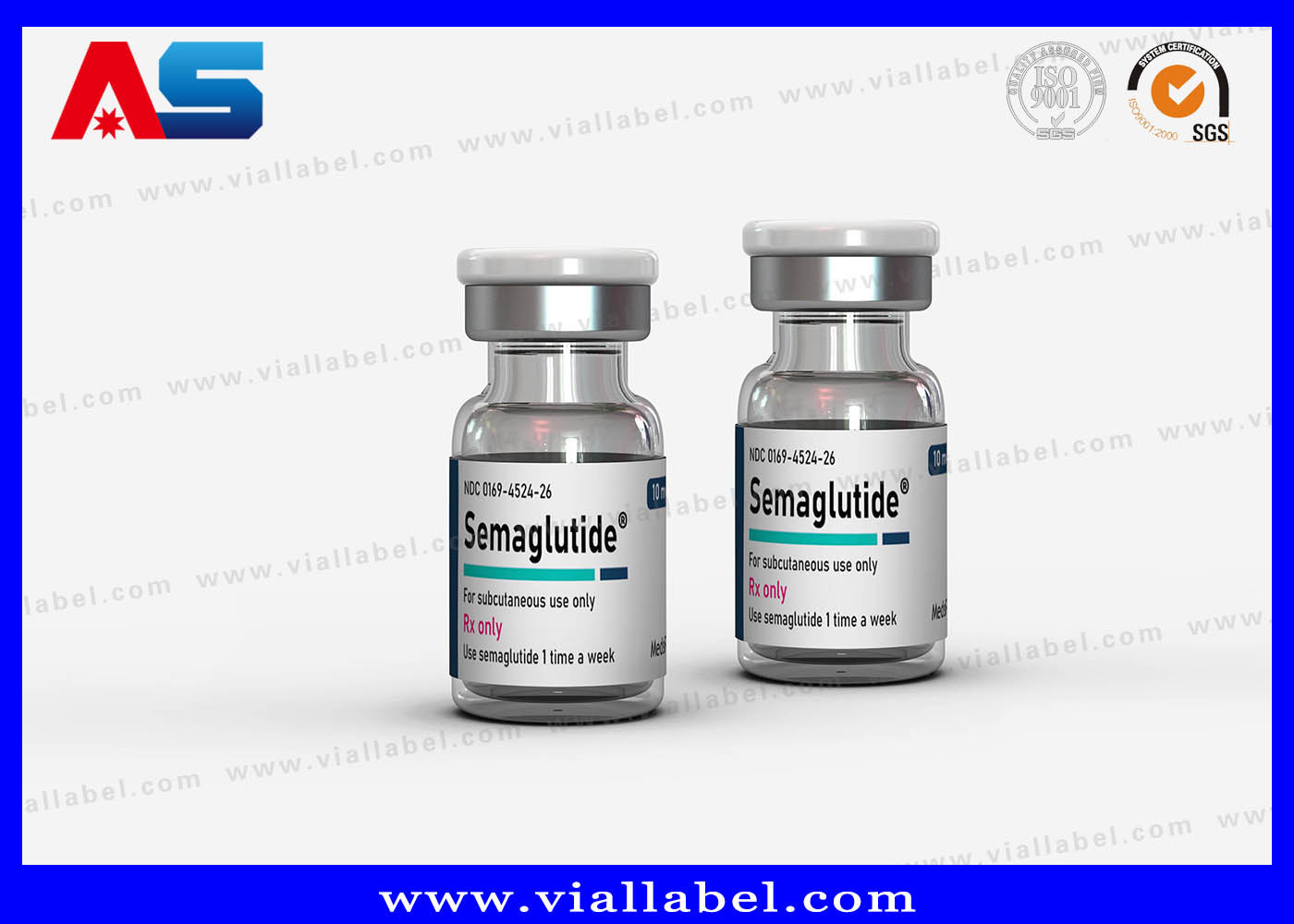 Customized Semaglutide Personalized Small Bottle Labels For Injection Oils