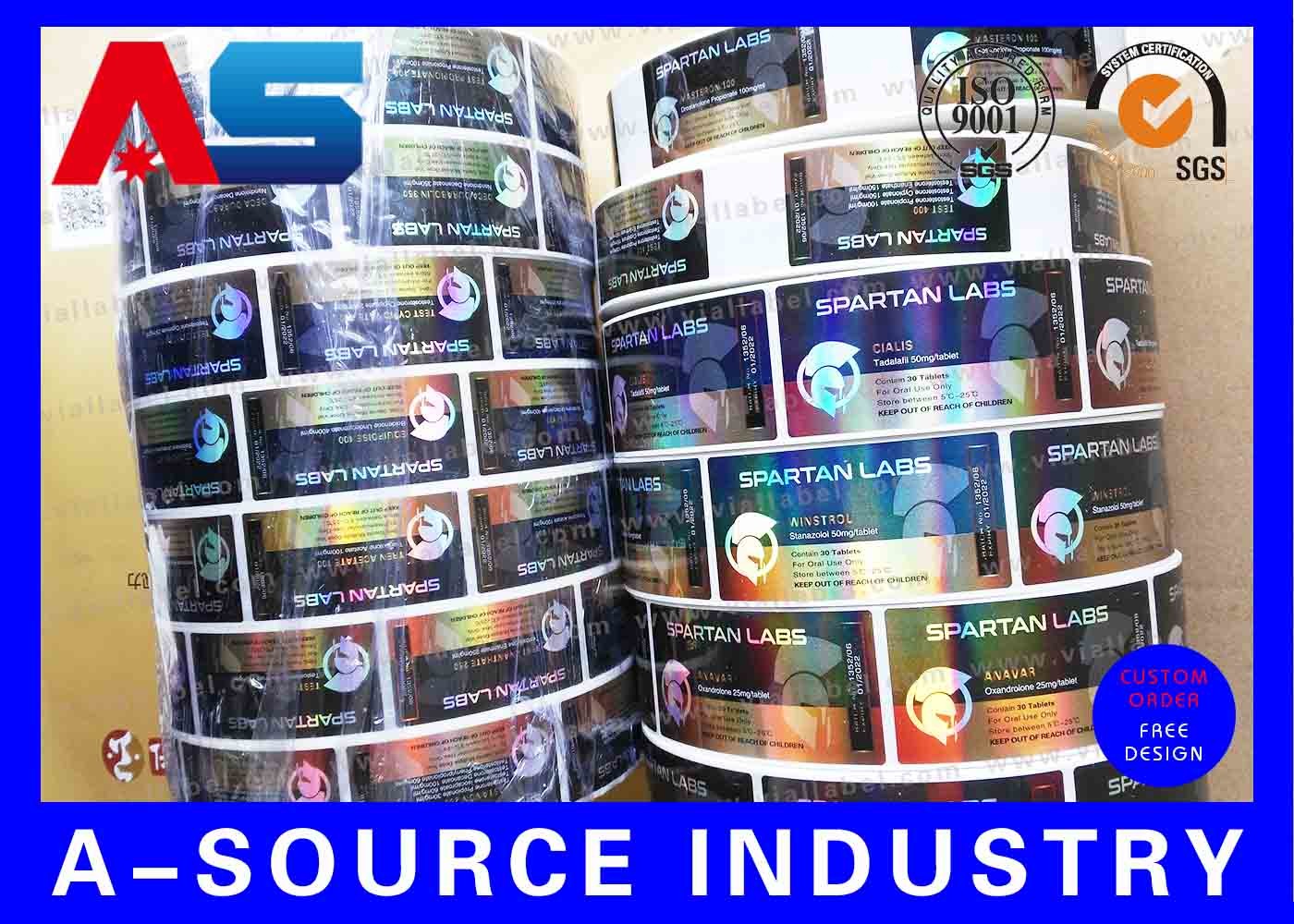 Gold Foil Printing Custom 10ml Vial Labels Stickers For Pharmacy ...