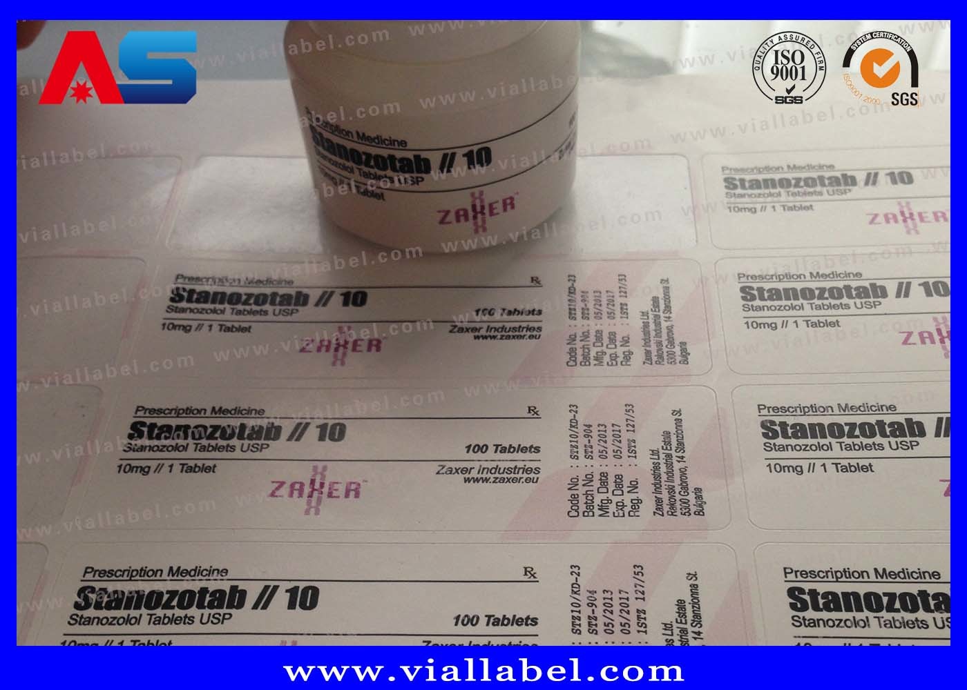 Plastic Prescription Pill Bottle Label For 30ml Jars ISO SGS ROHS ...
