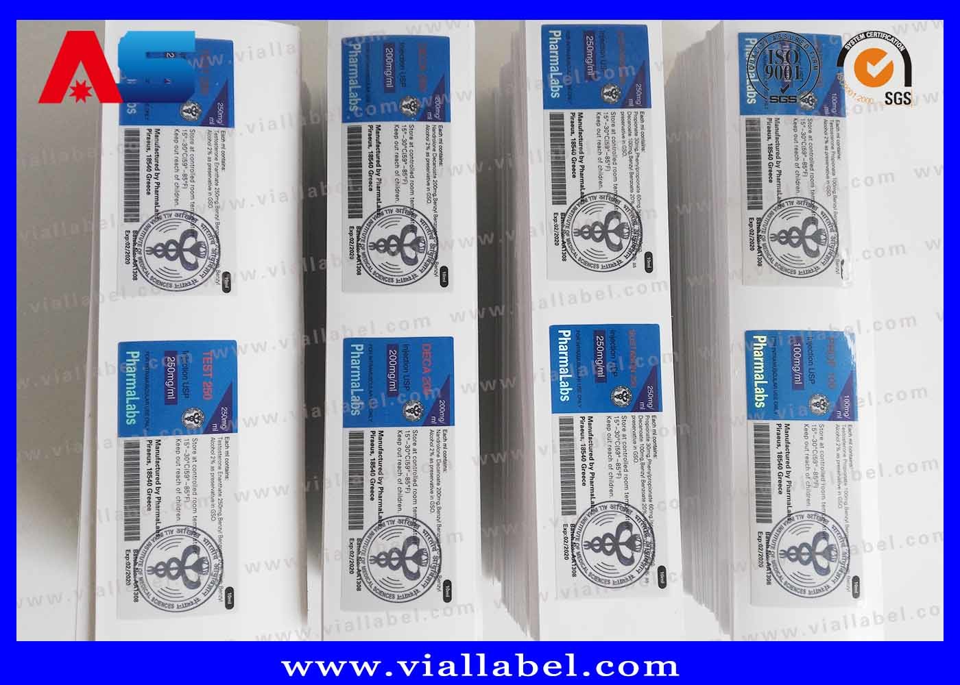 Pharma Lab Peel Off 10ml Vial Labels Metallic Printing For Bodybuilding ...