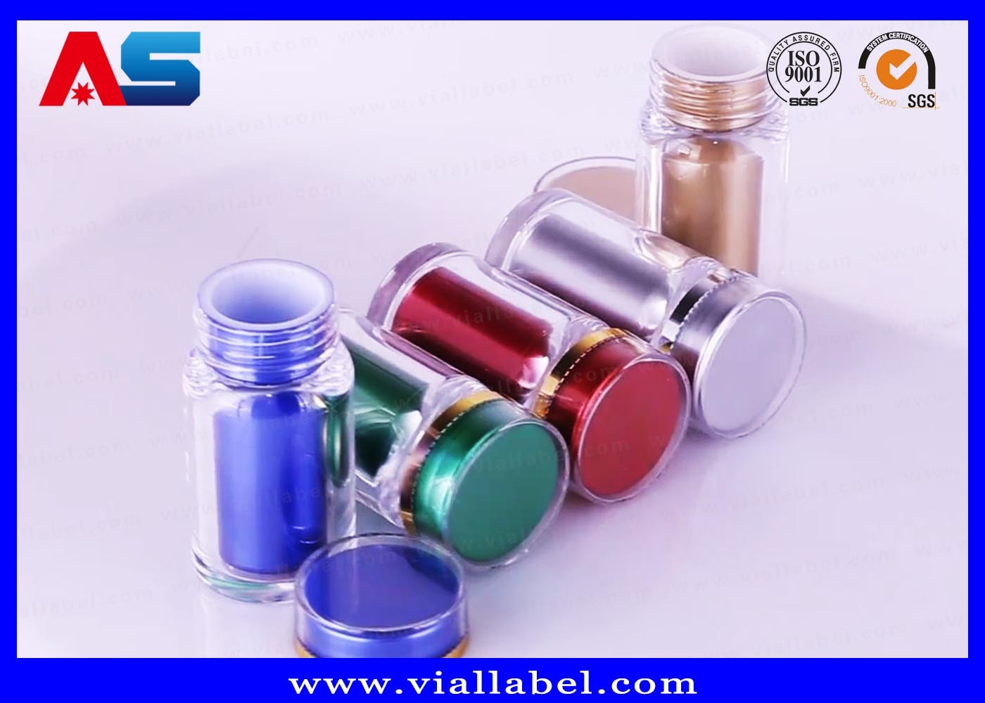 Silver Color 60ml Plastic Capsule Bottles / High Grade Empty Medicine ...