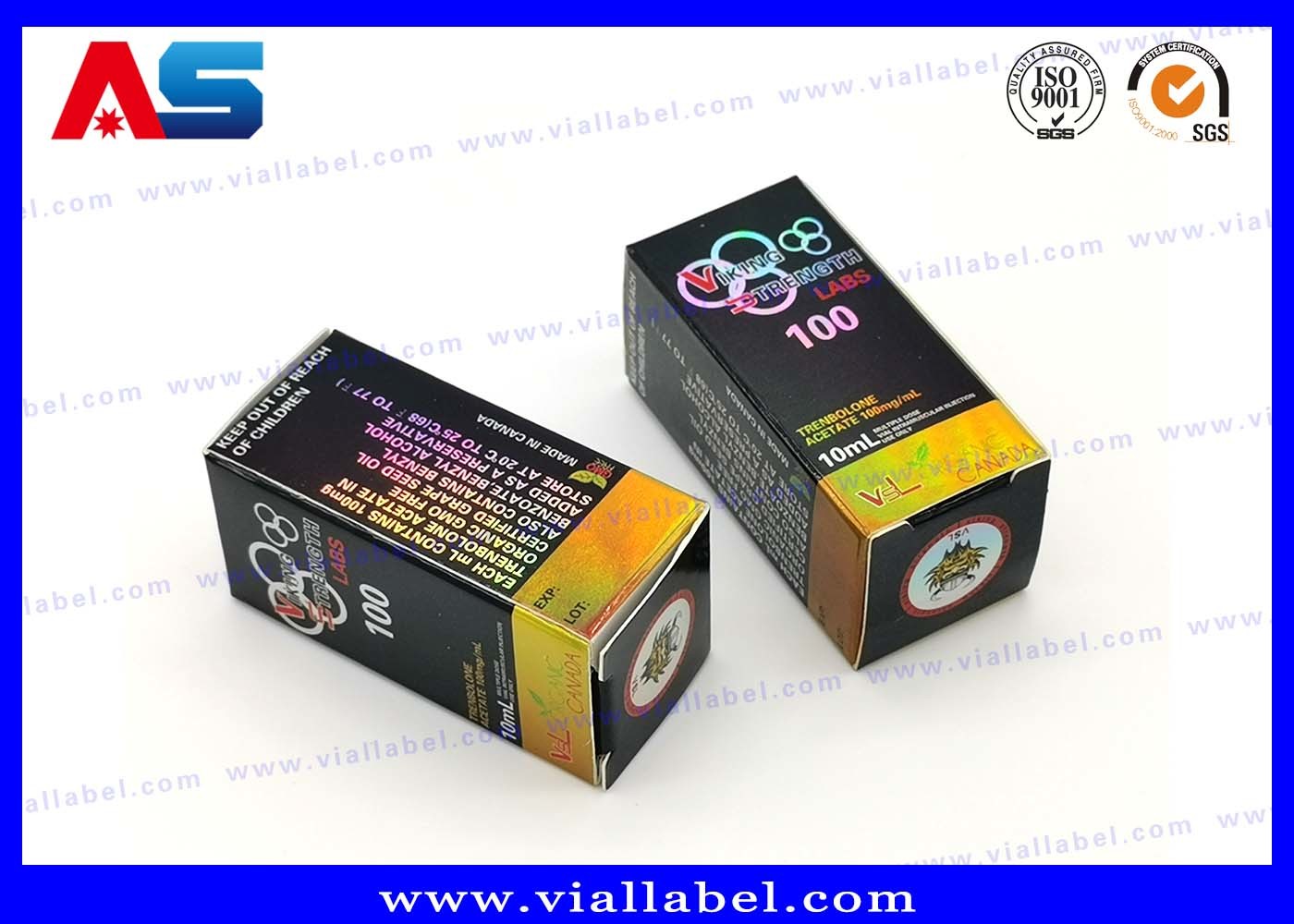 Full Color 10ml Vial Boxes / Paper Packaging Medicine Storage Box ...