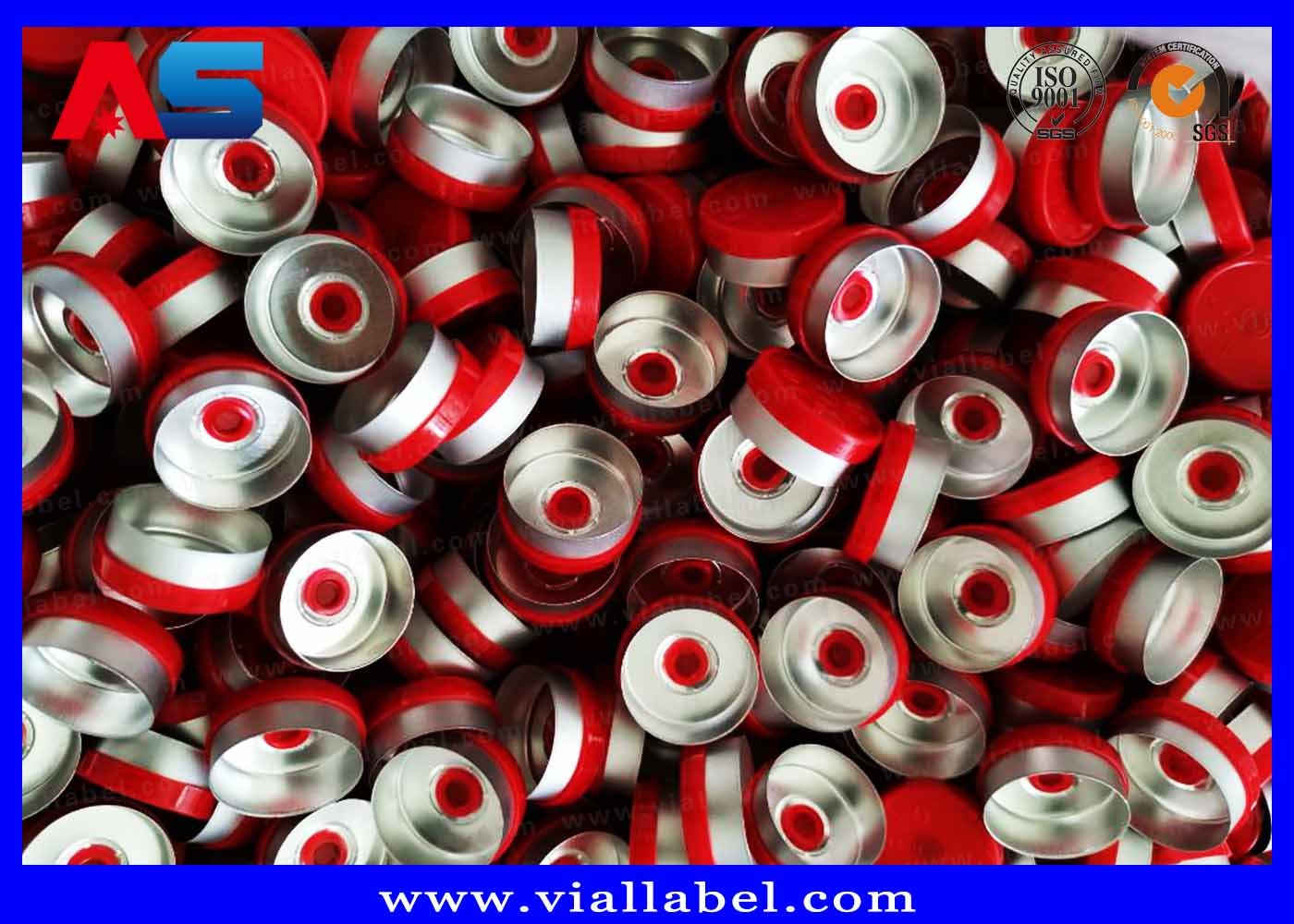 Plastic Aluminum Flip Off Cap 20mm Red Color For Injectable 10ml Vials ...