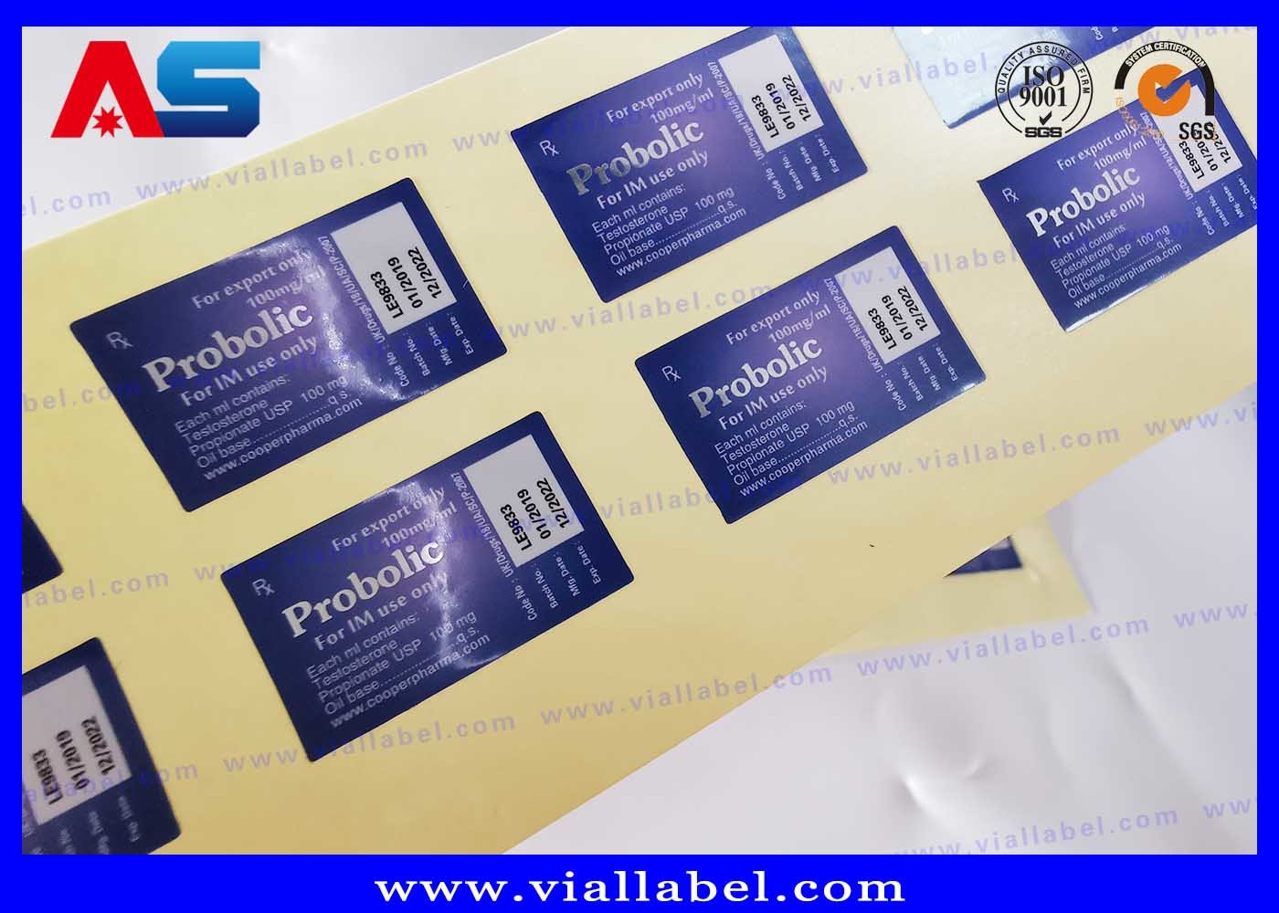Adhesive PP 10 Ml Pharmacy Peptide Bottle Label 10IU 2ml bottle labels