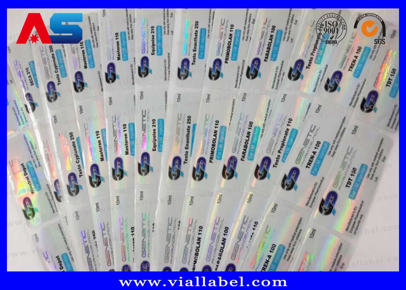 Adhesive Sticker Peptide Bottle Labels Custom Vial Labels ...