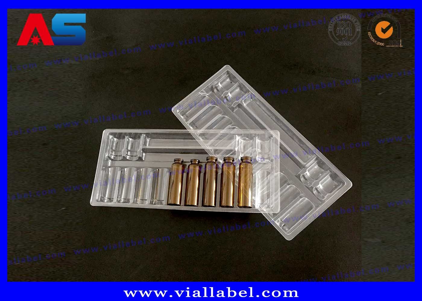 Pharmaceutical Plastic Blister Packaging For Peptide Glass Vials 3pcs ...