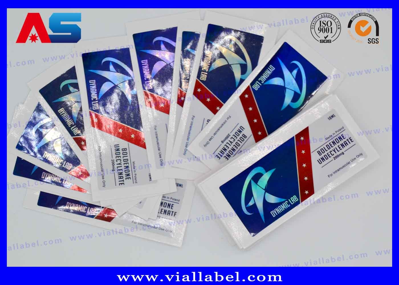 Removable Pharmaceutical Bottle 10ml Vial Labels Hologram Printing