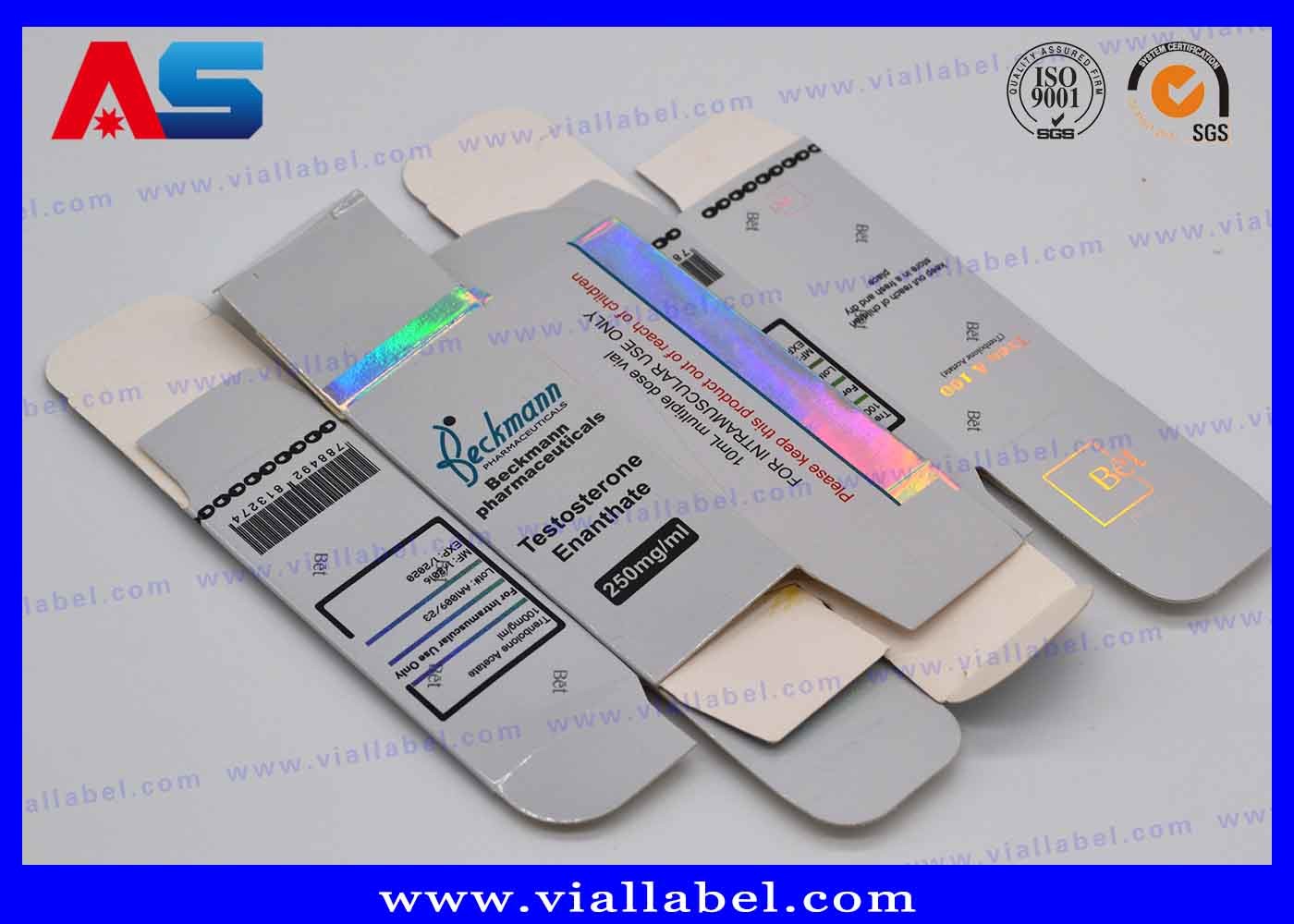Hologram Paper Anavar Oral Peptide Medicine Packaging Box 10ml bottle ...