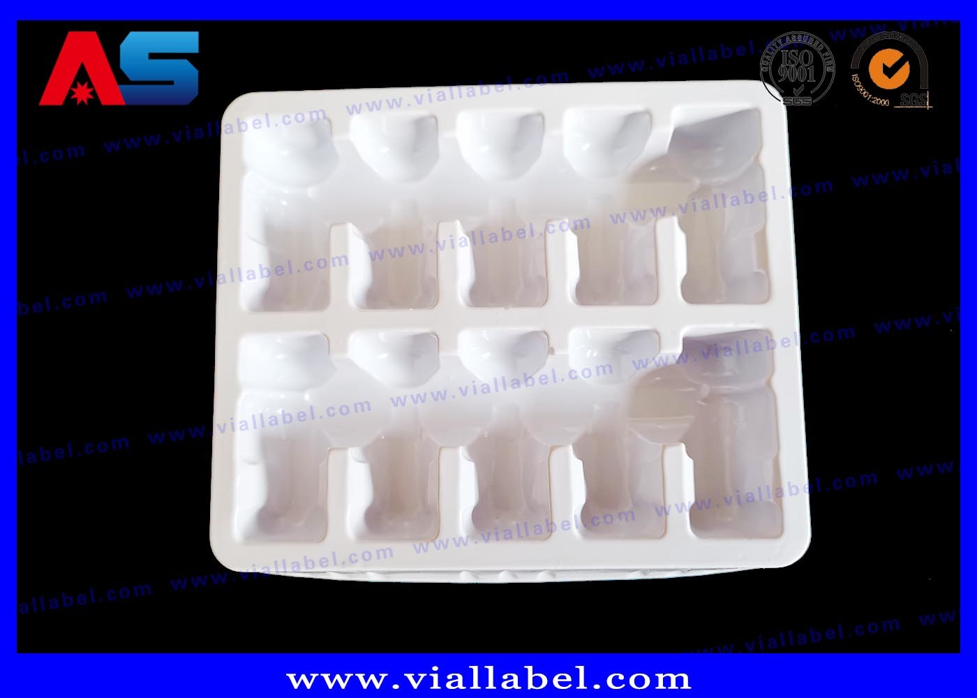 Pharmacy White 60C PVC Blister Tray Of 10 2ml Vials pharmacy blister ...