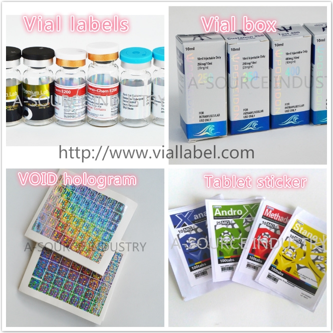 Custom Peptide Bottle Labels Waterproof Sticker Printing