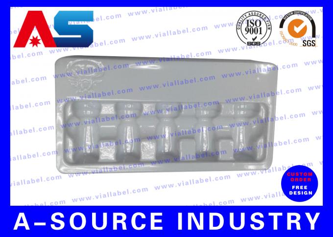 White / Blue / transparent Plastic Blister Packaging For Glass Vials ...