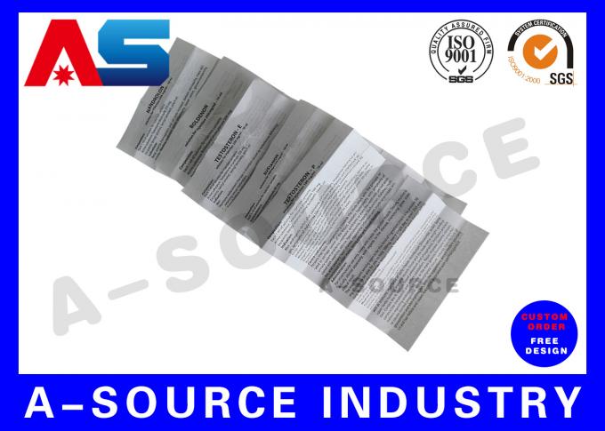 Medication Pharmaceutical Custom Vial Sticker PET / PVC CMYK glass ...