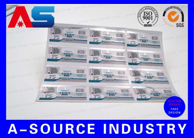 RX 10ml Vial Labels Silver Foil Metallic Printing For Laboratory ...