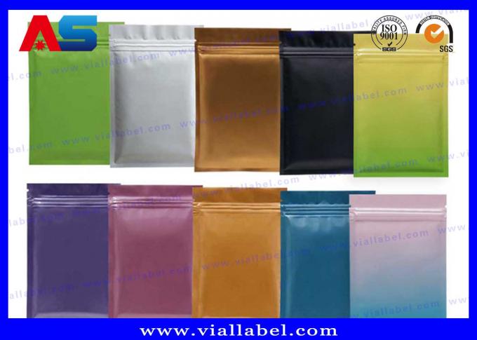 Custom Private Vial Label Masteron , Aluminum ZipLock Pouch With Label ...