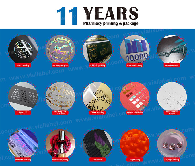 5 Vials 2mL Bottle Pharmaceutical Packaging Box , 325g Coated Paper ...