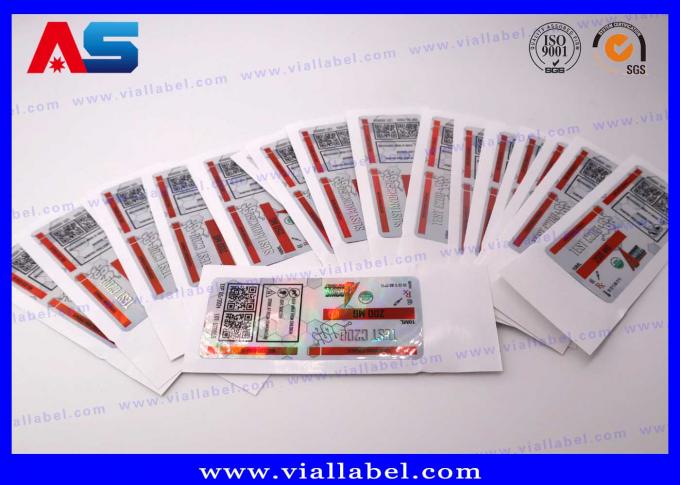 Strong Adhesive Custom Hologram 2ml Roller Bottle Label For Peptides